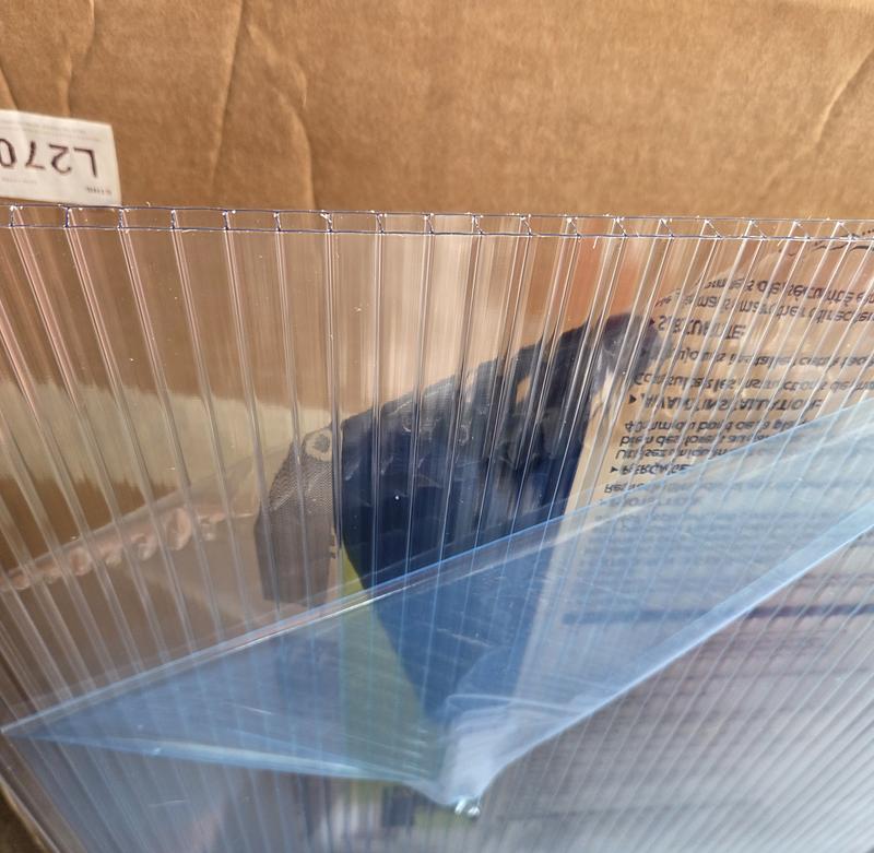 Sunlite 4-ft x 4-ft Corrugated Clear Polycarbonate plastic Roof Panel 5 ...