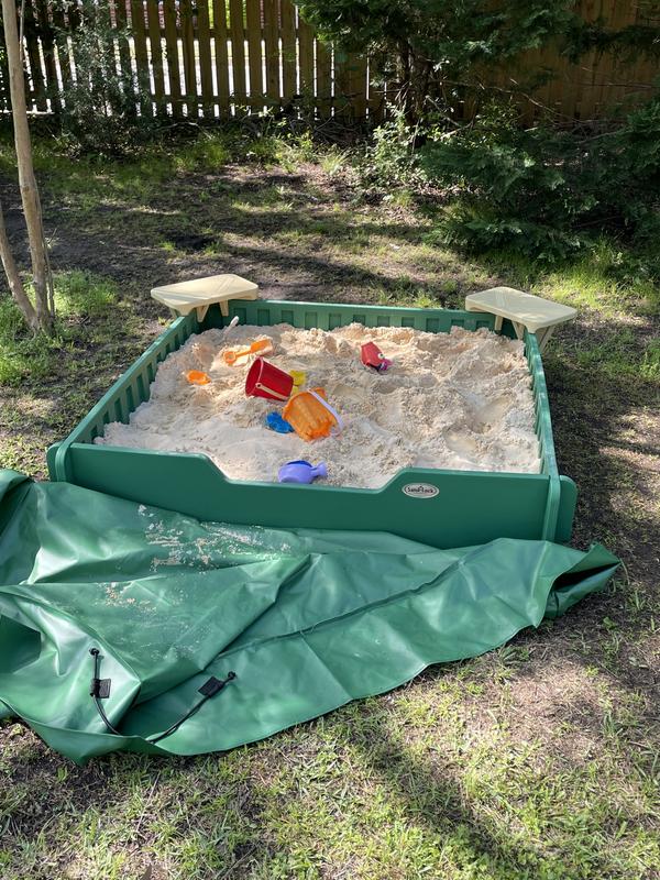 SandLock 59-in x 59-in Green Square Plastic Sandbox CSG-6060 at Lowes.com