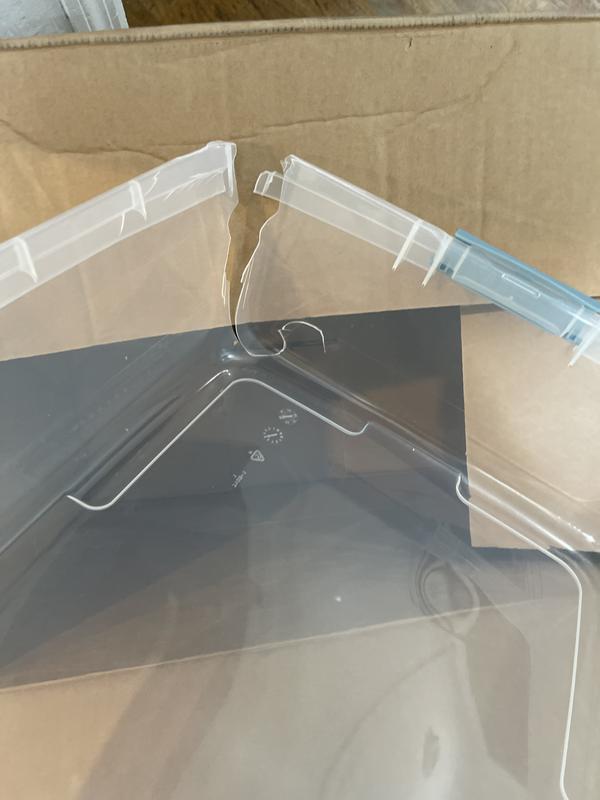 Hefty 6-Pack Hi Rise Large 10-Gallon s (40-Quart) Clear/Blue Tote with ...