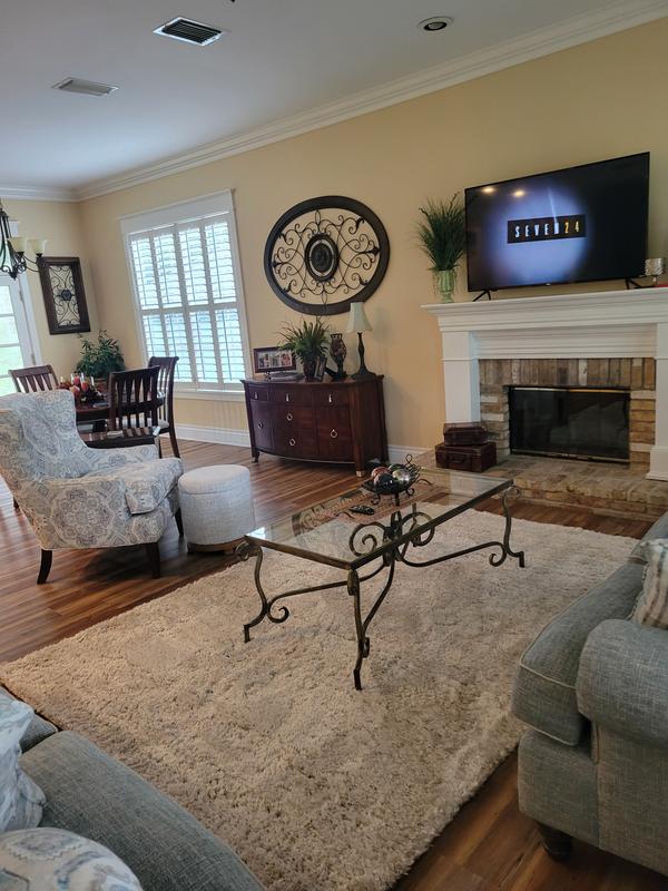 Livabliss Angora 7 X 9 (ft) Cream Indoor Solid Mid-century Modern Area ...