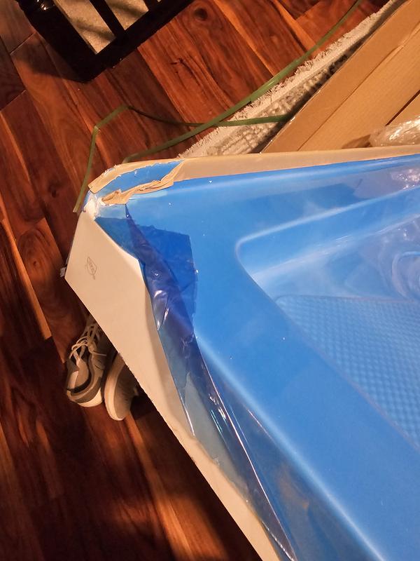 allen + roth Platform 60-in W x 30-in L White Single Threshold ...