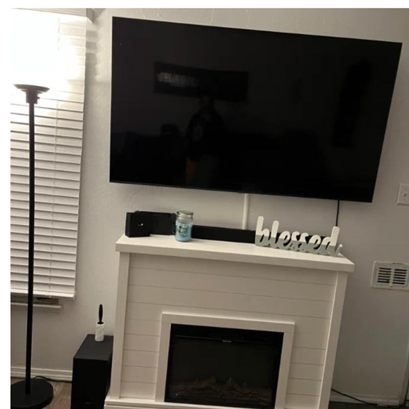 Ark Design 47.2-in W White Free Standing Fan-forced Flat Wall Electric ...