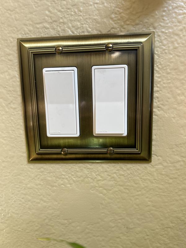 allen + roth Cosgrove 2-Gang Satin Nickel Zinc Indoor Decorator Wall ...