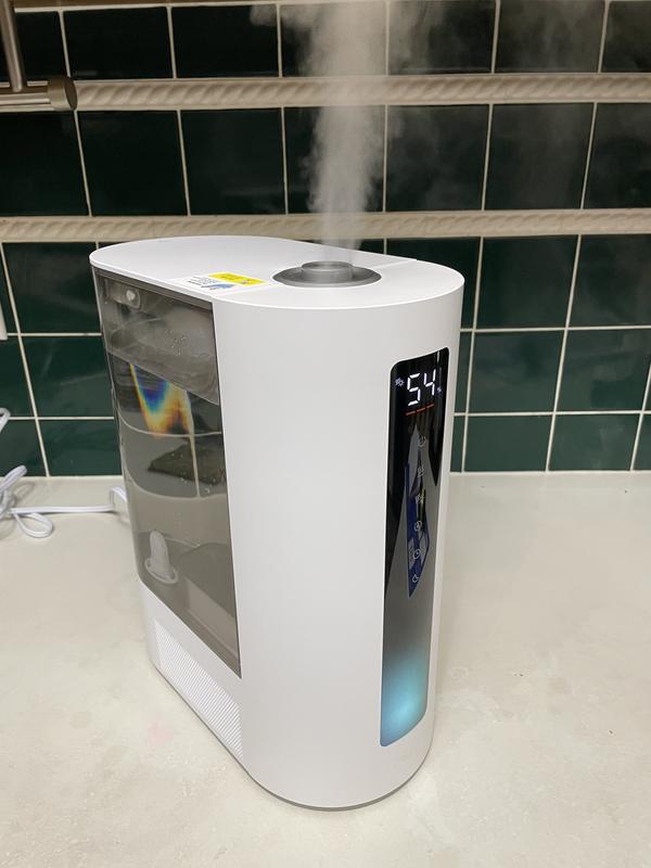DREO 1.585-Gallon Tabletop Cool Mist/Warm Mist Electronic Humidifier ...