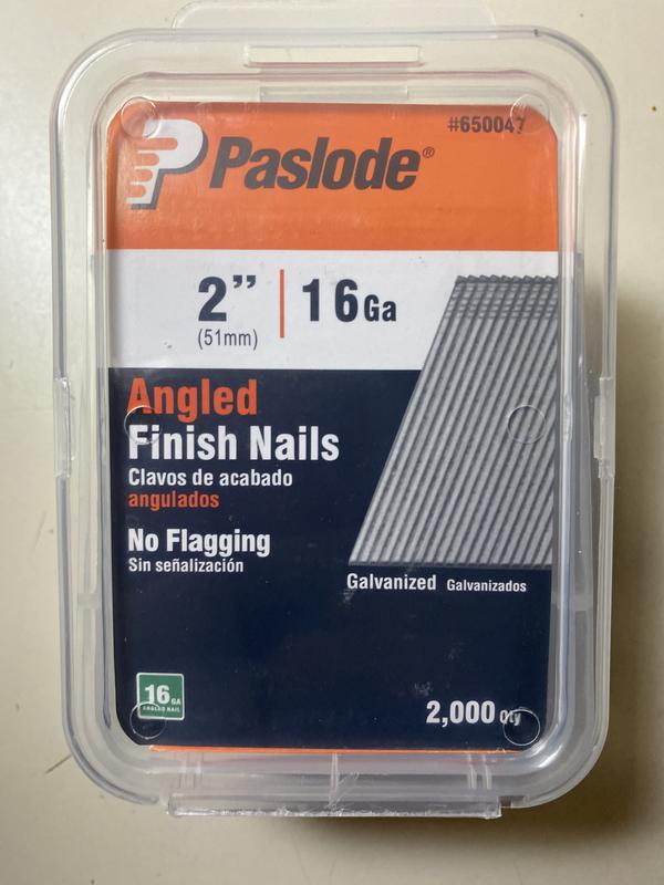 Paslode 1-1/4-in 16-Gauge Angled Galvanized Collated Finish Nails (2000 ...