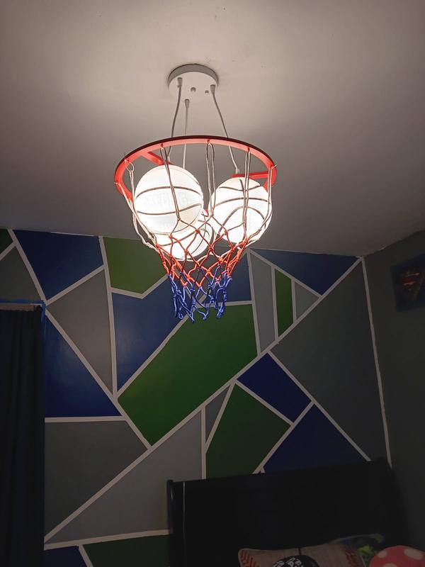 Greenville Signature 3-Light Red, White, Blue Kids Geometric Led, Small ...
