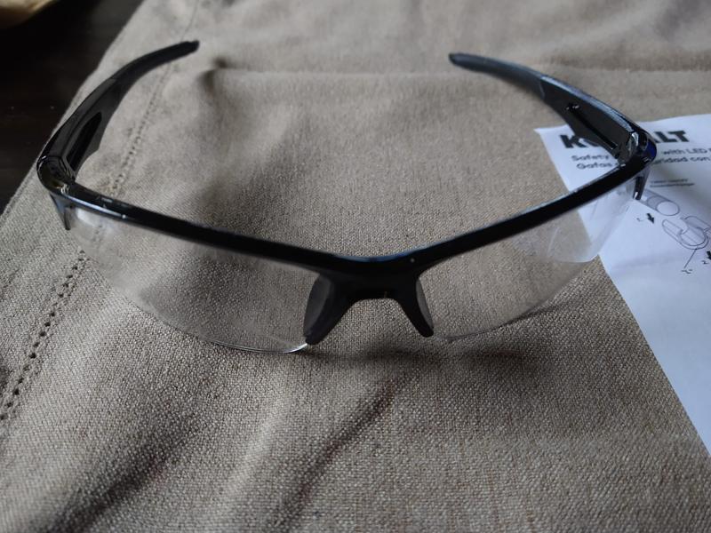 Kobalt Safety Eyewear with LED flashlight 45-Lumen 1 Mode LED ...