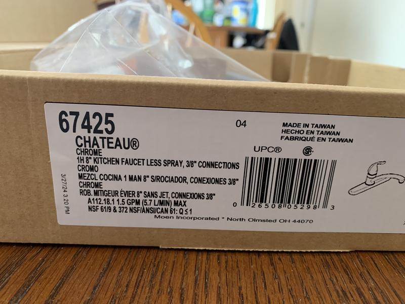 Moen Chateau Chrome Single Handle Kitchen Faucet with Sprayer 67425 at ...