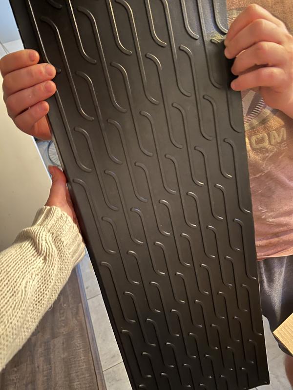 Rubber-Cal Black Rubber Rectangular Indoor or Outdoor Utility Mat 10 ...