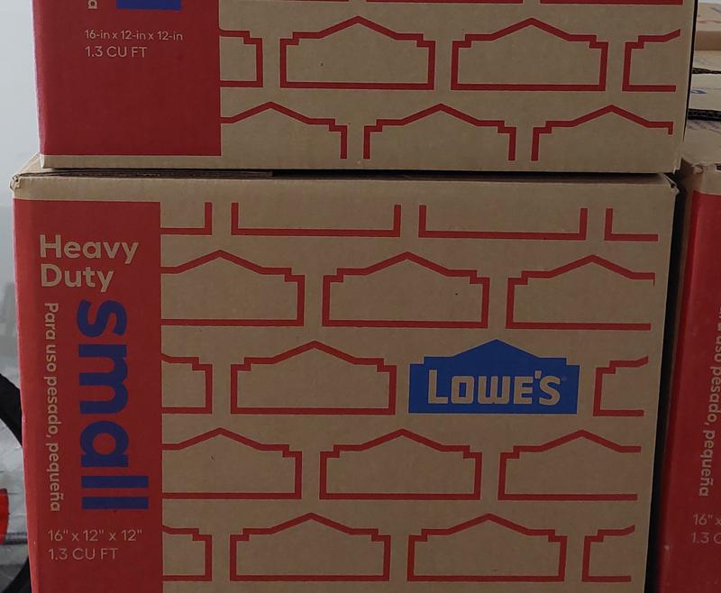 Lowe's 16-in W x 12-in H x 12-in D Small Heavy Duty Cardboard Moving ...
