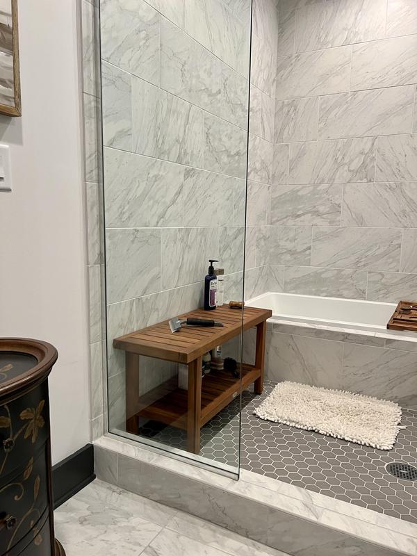 AquaTeak Teak Oil Wood Freestanding Shower Chair 348 at Lowes.com