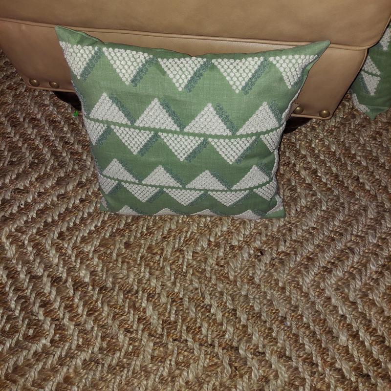 allen + roth Zig Zag Graphic Print Green Square Throw Pillow 21506S ...