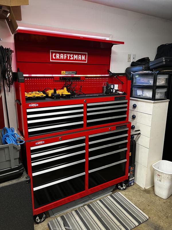 CRAFTSMAN 2000 Series 52-in W x 37.5-in H 10-Drawer Steel Rolling Tool ...