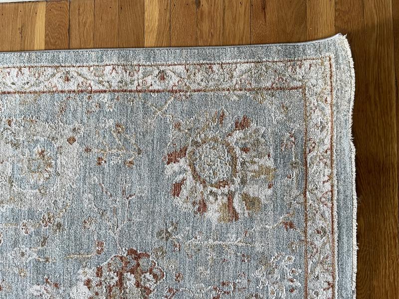 allen + roth Miriam 9 X 12 (ft) Light Blue Indoor Floral/Botanical Area ...