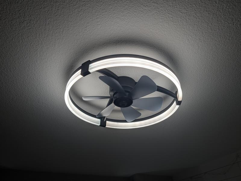 Breezary HVLS Industrial-Grade 120-in Matte Black with Black Aluminum ...