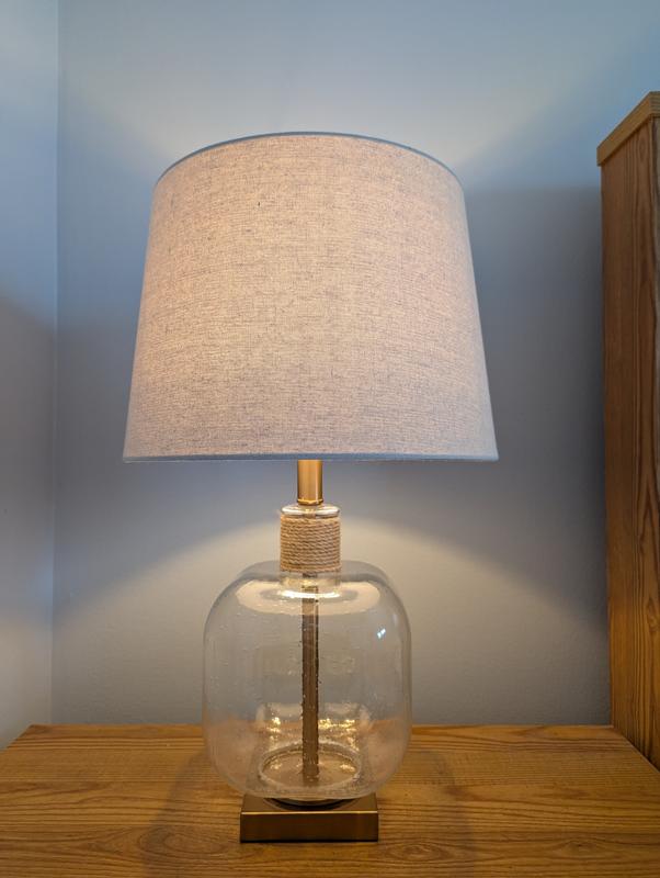 LNC Flabellum 10-in Polished Gold and Clear Textured Glass LED 3-way ...