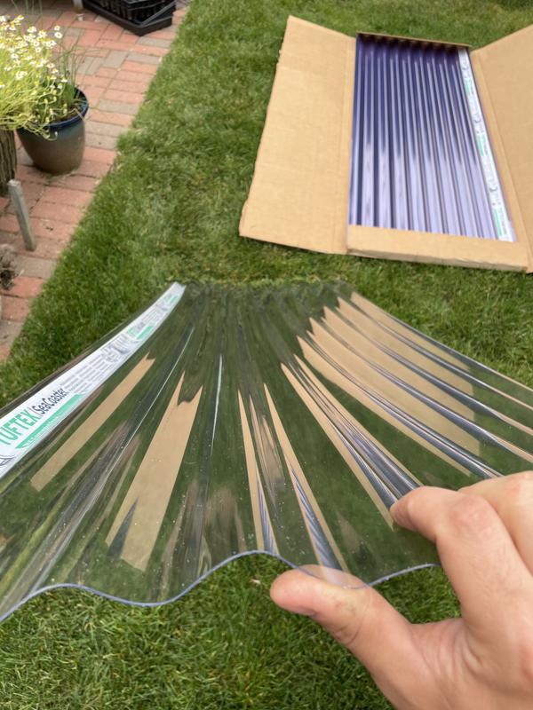 Tuftex SeaCoaster 2.17-ft x 6-ft Corrugated Clear PVC plastic Roof ...
