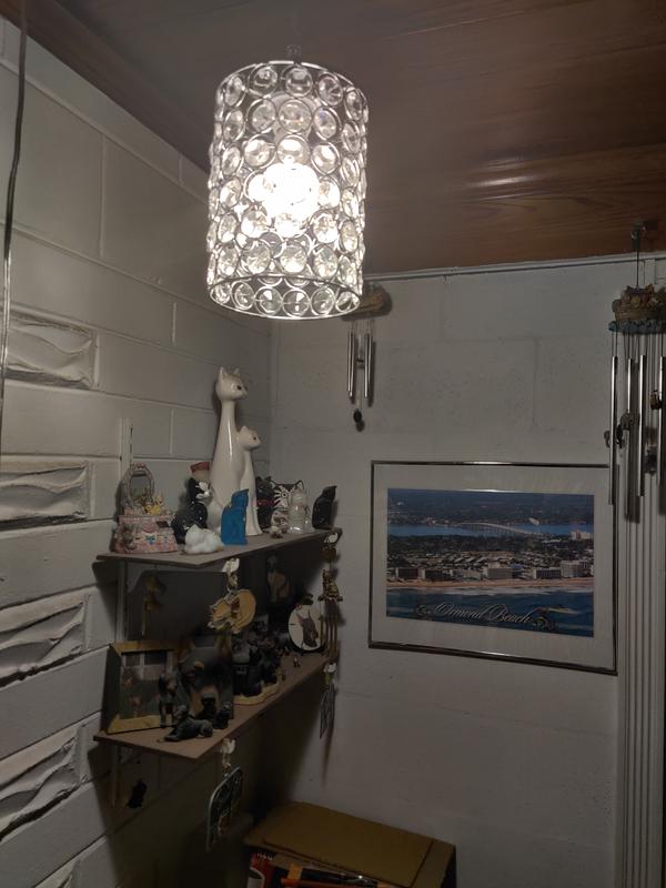 Globe Electric 1 -Light Crystal and Chrome Industrial Plastic Cylinder ...