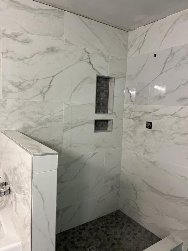 Satori Regent Statuario Abisso 24-in x 48-in Polished Porcelain Marble ...