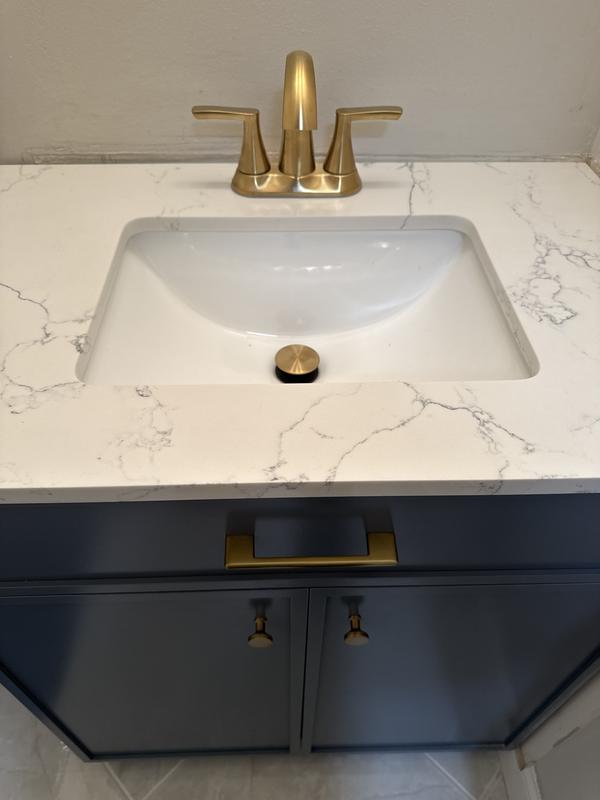 Project Source Brushed Gold Widespread 2-Handle WaterSense Bathroom ...