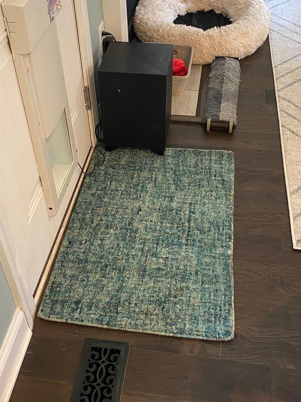 Addison Rugs Eastman 5 X 8 (ft) Wool Green Indoor Solid Farmhouse ...