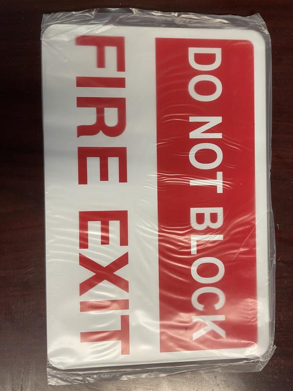 Safe Handler 5-Pack, Do Not Fire Exit Sign Labels BLSH-FESIGN-5 at ...