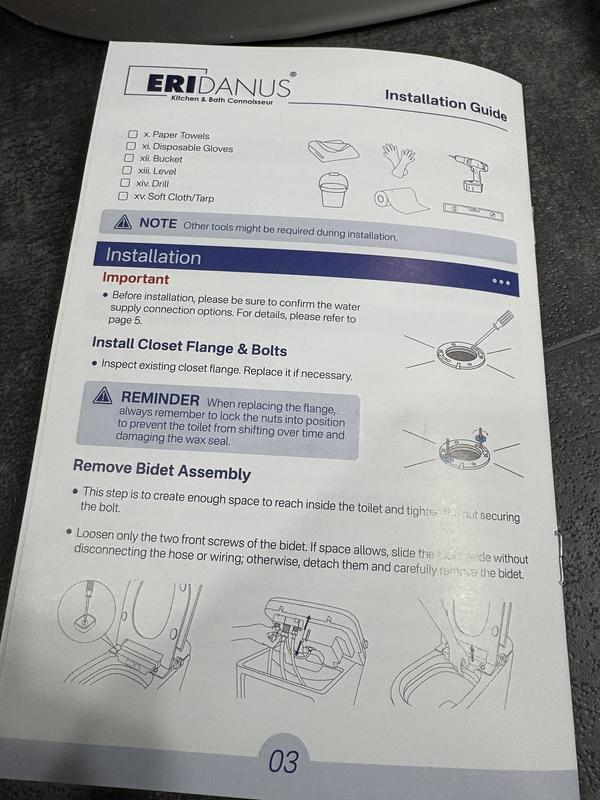 Eridanus Piedmont White(No Bidet Function) Elongated Standard height 12 ...