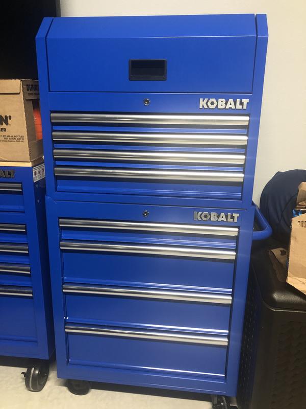 Kobalt 26.7-in W x 33-in H 4-Drawer Steel Rolling Tool Cabinet (Blue ...