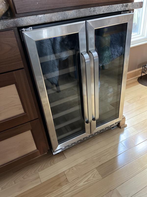 TCL 23.4-in W 20-Bottles Stainless Steel Dual Zone Cooling Built-In ...