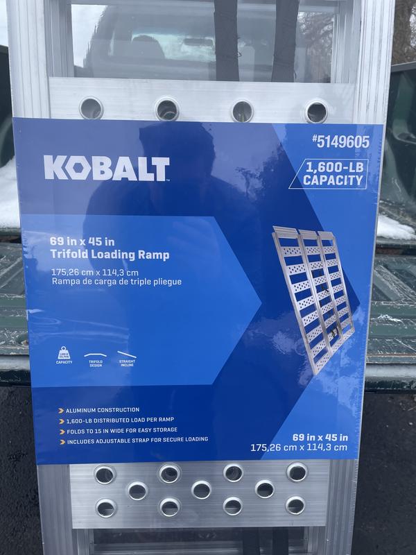 Kobalt 3.76-ft x 5.75-ft 1600-lb Capacity Folding Loading Ramp AC1008TR ...