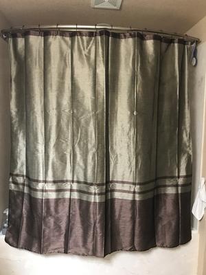 Duck River Textile Edith Shower 72-in L White Polka Dot Mildew ...