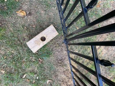 YARDLINK Right Transitional Panel 3-ft H x 2-ft W Black Steel Pressed ...