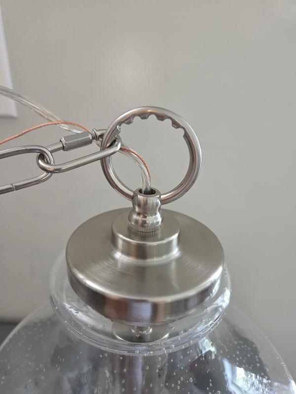 allen + roth Barton 1 -Light Gold Transitional Seeded glass Teardrop ...