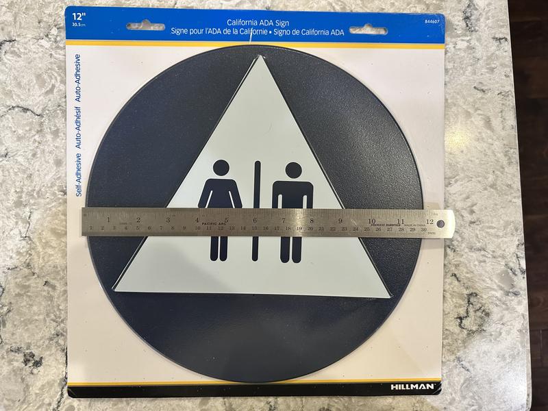 Hillman Sign Center 12-in x 12-in Plastic Restroom Sign 844605 at Lowes.com