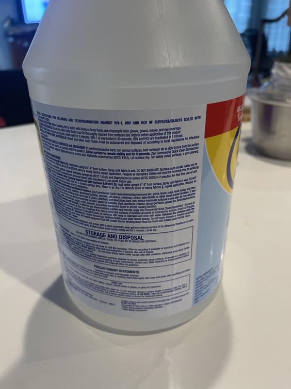 Zep Quick Clean 128-fl oz Disinfectant Liquid All-Purpose Cleaner (4 ...