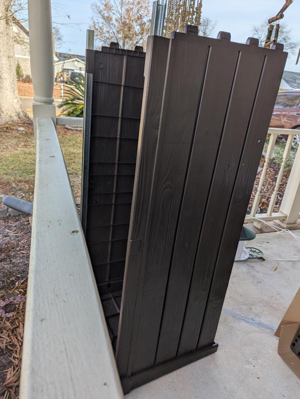 Keter Brightwood Durable Outdoor Storage 57-in L x 27.5-in 120-Gallon ...