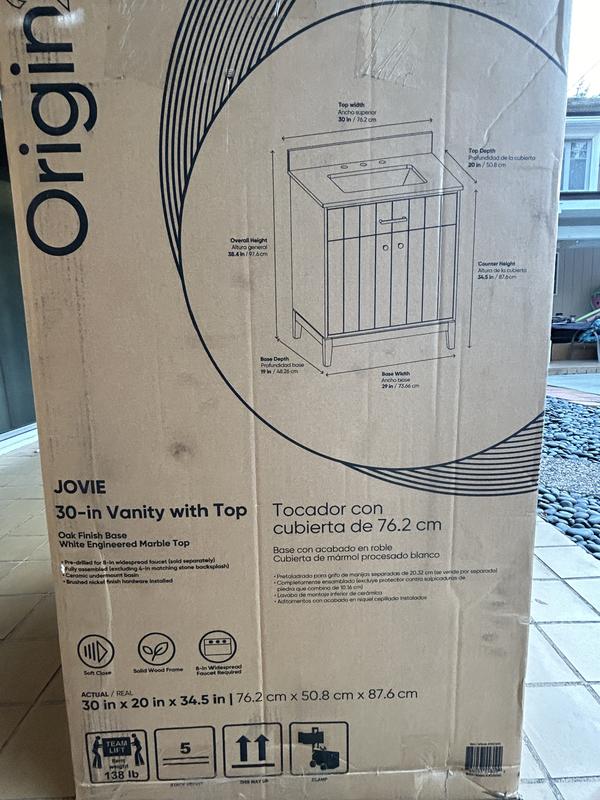 Origin 21 Jovie 36-in Light Birch Undermount Single Sink Bathroom ...