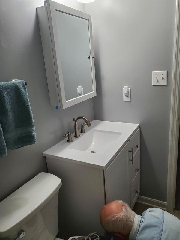 Style Selections Davies 30-in White Single Sink Bathroom Vanity with ...