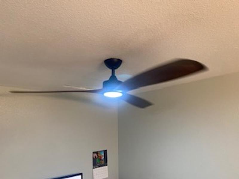 Parrot Uncle 60-in Matte Black Color-changing Integrated LED Indoor ...