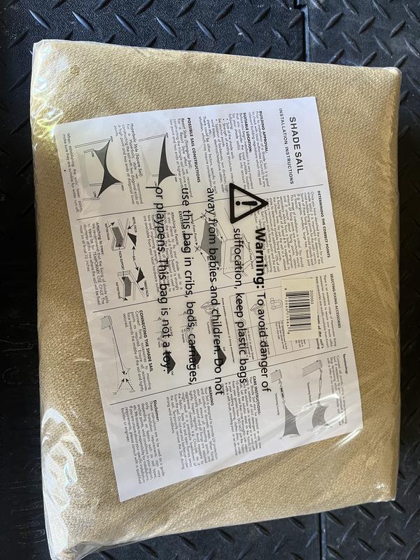 Sun-Ray SunRay 8-ft x 10-ft Sand Shade Sail with Fasteners 202004 at ...