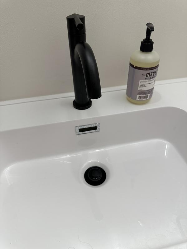 Delta Nicoli Matte Black Single hole 1-handle WaterSense Mid-arc ...