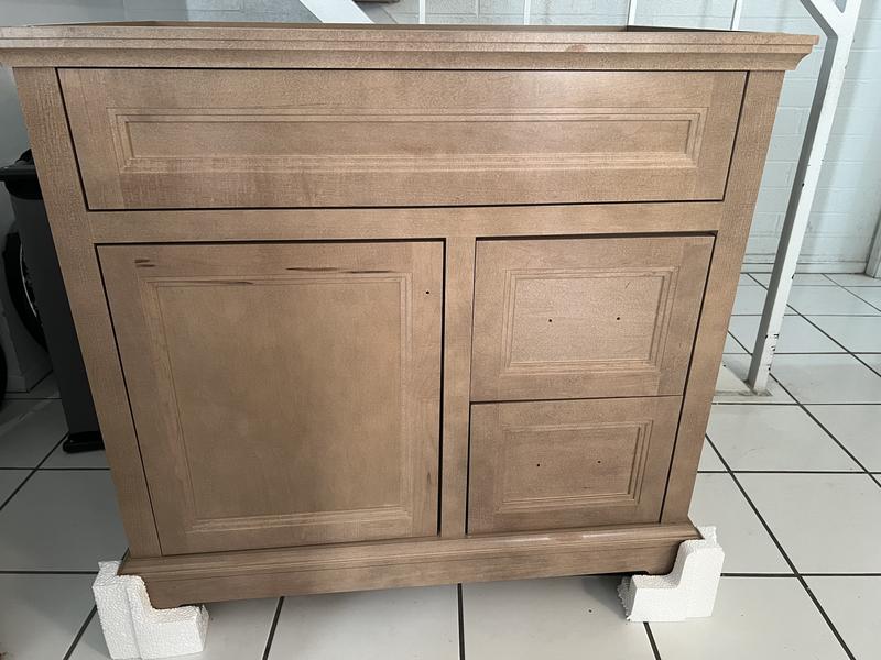Shop Style Selections Merrill Beige 48-in Vanity Base, Top & Faucet ...