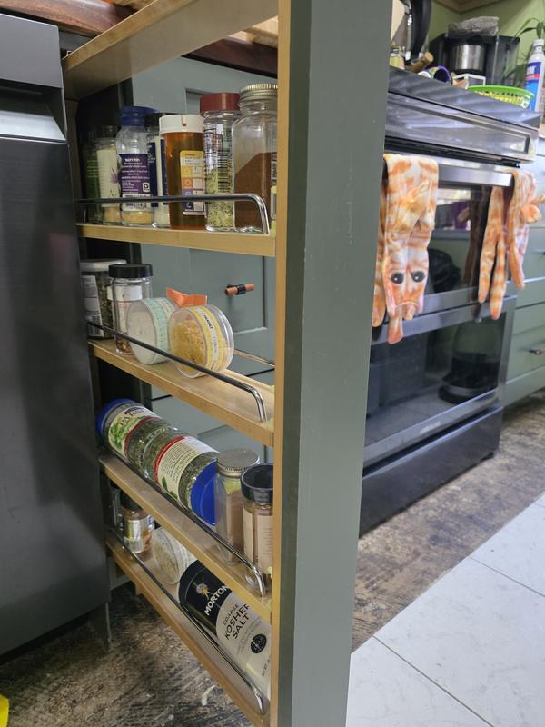 Rev-A-Shelf 6-in W x 30-in H x 23-in D 4 -Tier Cabinet-mount Natural ...