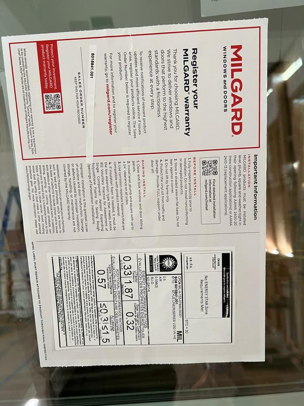 Milgard V250 Style Line Series 35-1/2-in x 23-1/2-in White Exterior ...