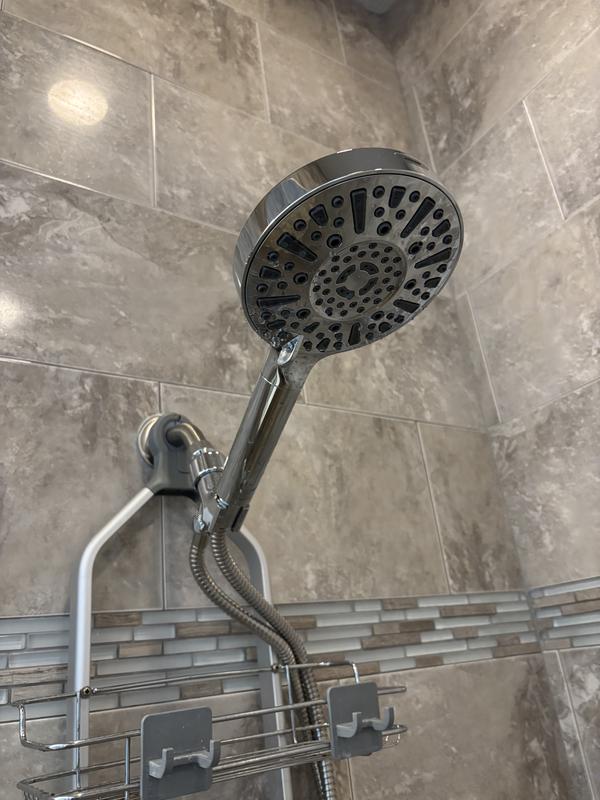 allen + roth Kensley 9 -Spray Brushed Nickel 4-in Round Filtered ...