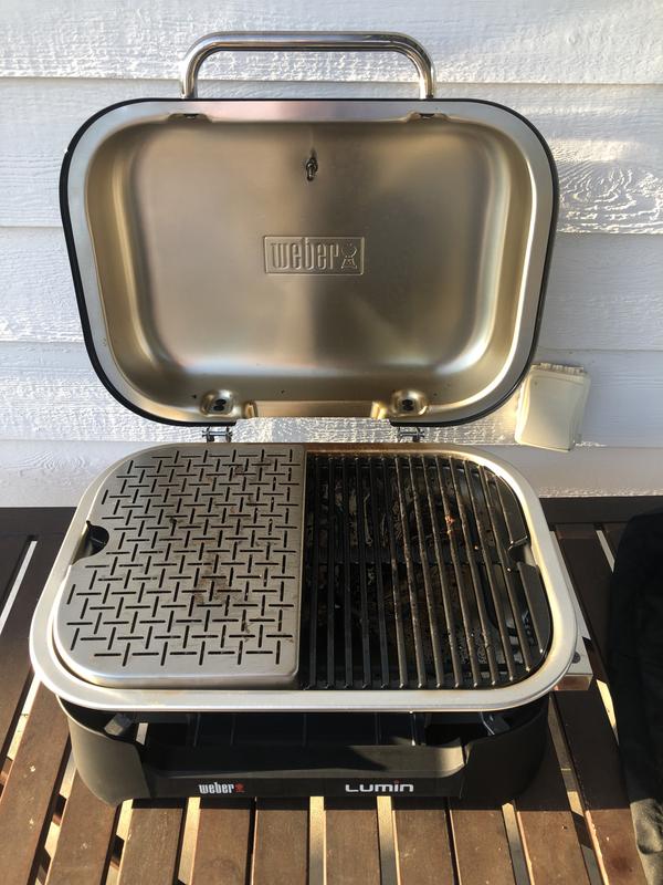 Weber Lumin Compact 1560-Watt Deep Ocean Blue Electric Grill 91300901 ...