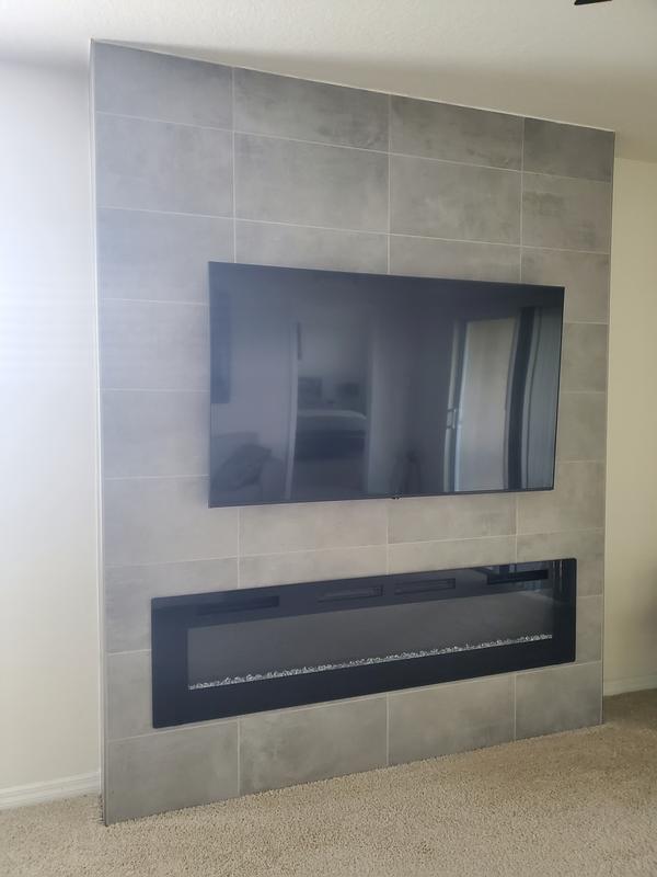 allen + roth Cityscape Gray 12-in x 24-in Glazed Porcelain Cement Look ...