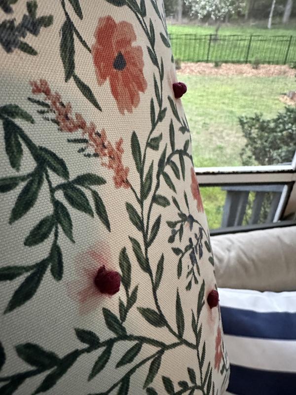 allen + roth Floral All Over Poppy Square Throw Pillow TP0QS11A-9C8 at ...