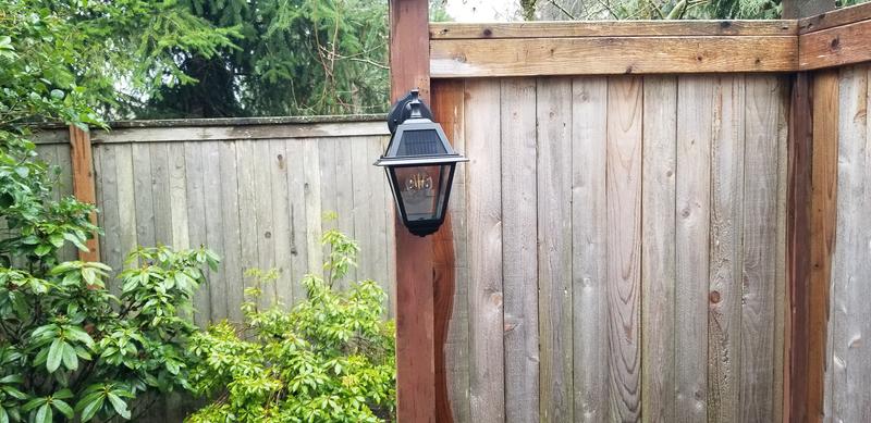 allen + roth Solar Wall Lantern 1-Light 14.37-in H Matte Black Solar ...