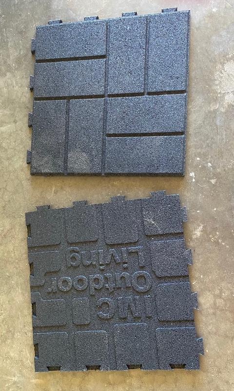 Rubberific 16-in L x 16-in W x 0.625-in H Square Brown Smartloc Rubber ...